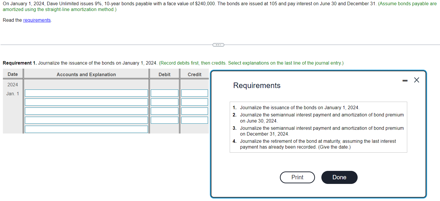Solved amortized using the straight-line amortization | Chegg.com