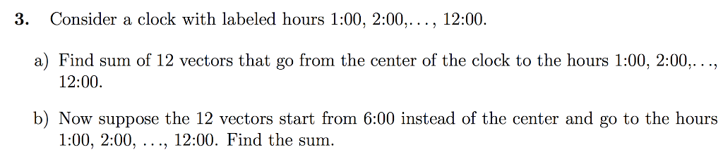 Solved 3. Consider a clock with labeled hours 1:00, | Chegg.com
