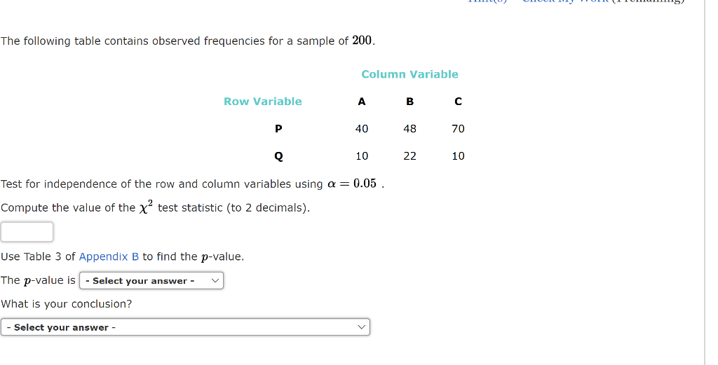 Solved The following table contains observed frequencies for | Chegg.com