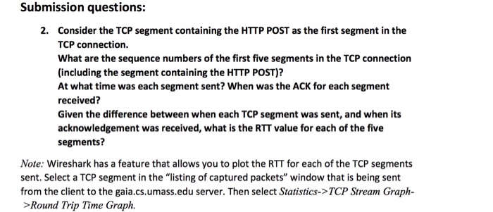 Submission question 1. Examine a pair of UDP packets | Chegg.com