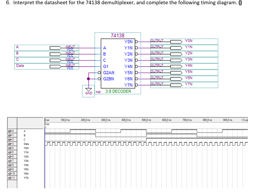 Solved 6. Interpret the datasheet for the 74138 | Chegg.com