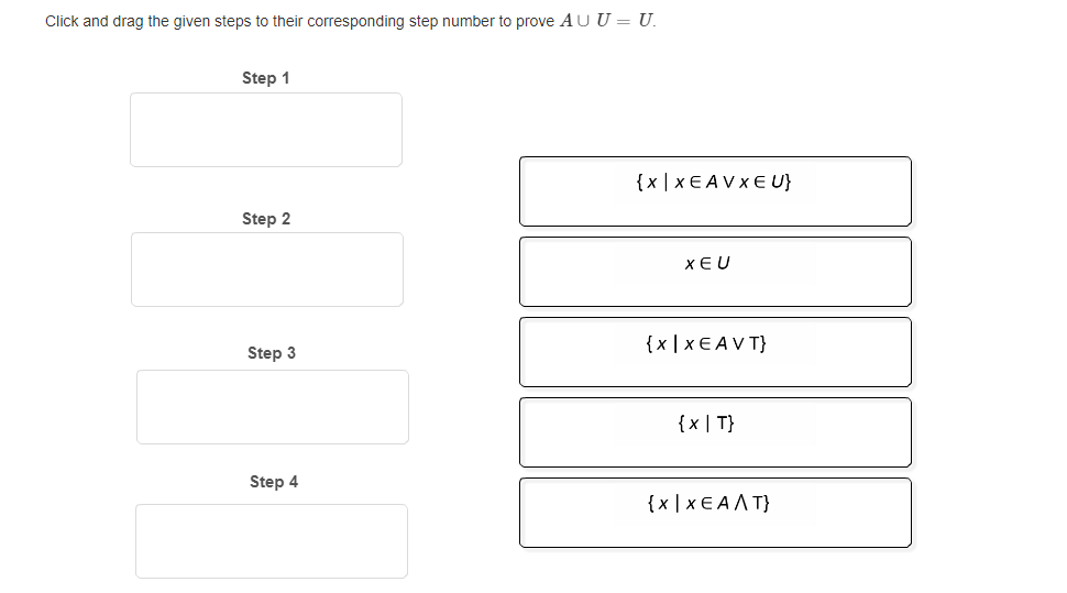 Solved Click and drag the given steps to their corresponding | Chegg.com