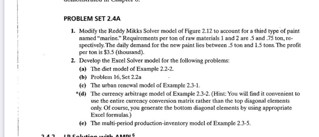 In our textbook “Operations Research: An | Chegg.com