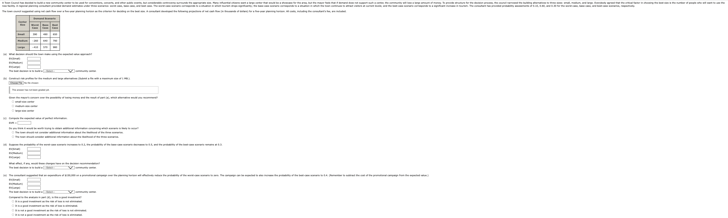 Solved vodr(b) ﻿Construct risk profiles for Choose File No | Chegg.com