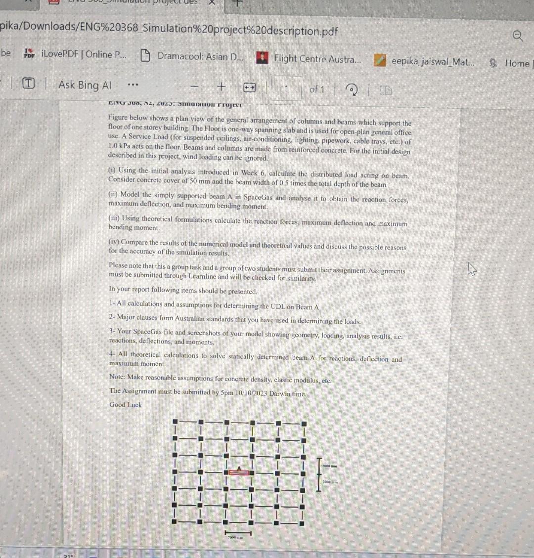 Solved Figure below shows a plan view of the general | Chegg.com