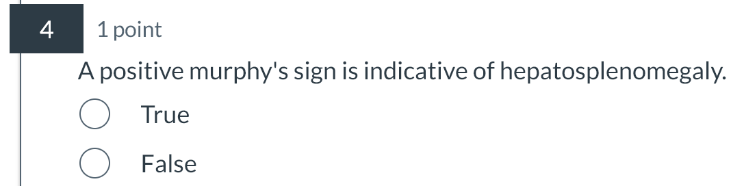 Solved 41 ﻿pointA positive murphy's sign is indicative of | Chegg.com