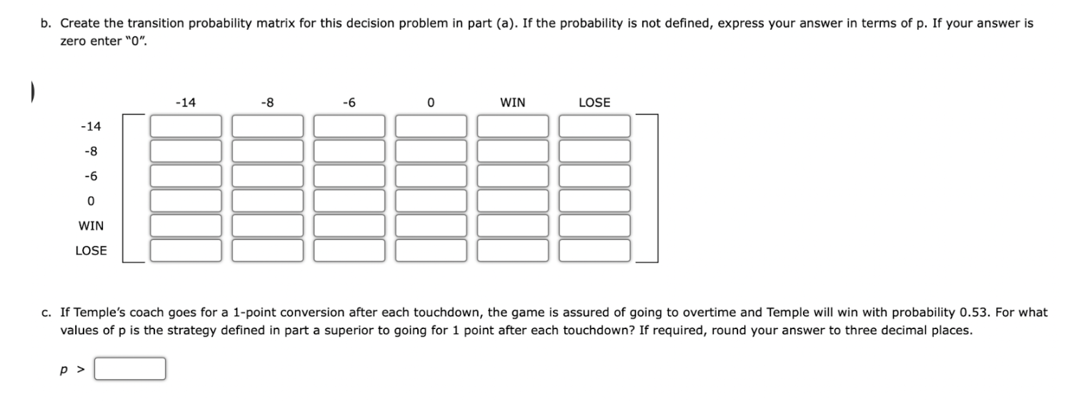 Solved In American football, touchdowns are worth 6 points. | Chegg.com