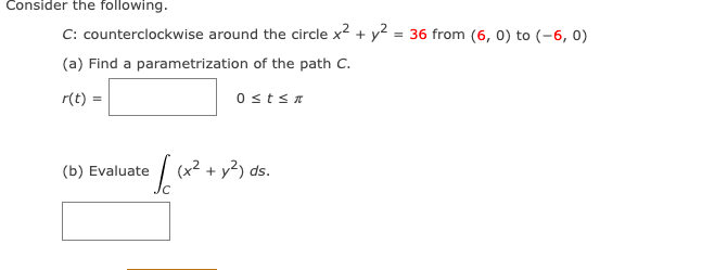 Solved Consider the following. C: counterclockwise around | Chegg.com