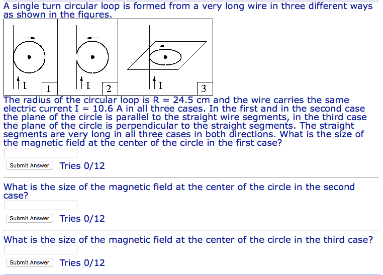 Solved A single turn circular loop is formed from a very | Chegg.com