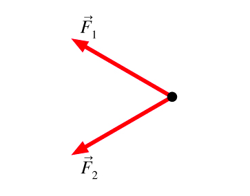 Solved The figure shows two forces acting on an object at | Chegg.com