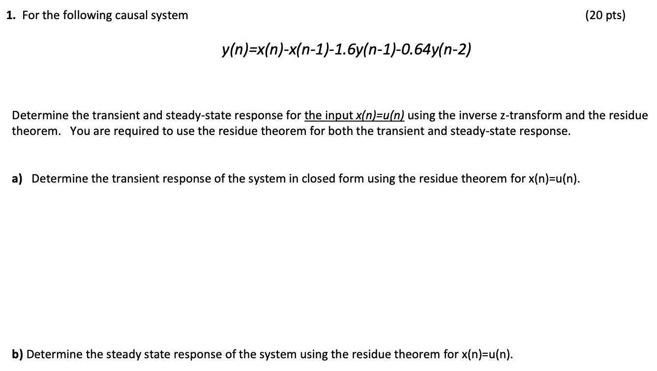 Solved Determine the transient and steady-state response for | Chegg.com