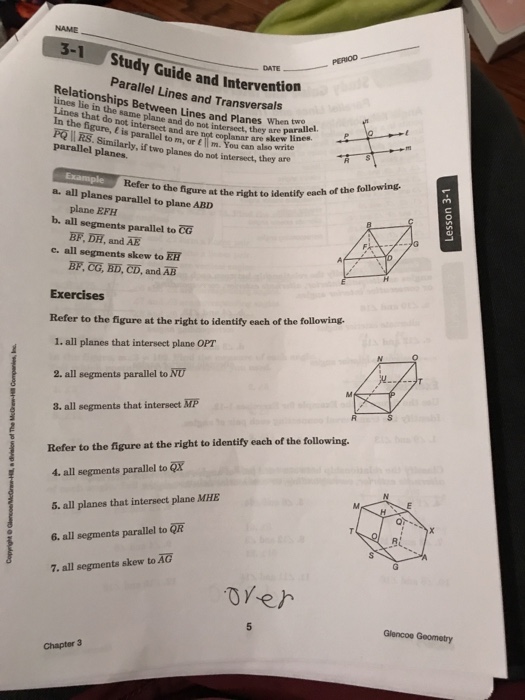 Solved When two lines lie in the same plane and do not | Chegg.com