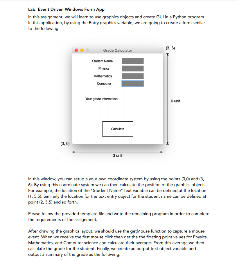 Lab: Event Driven Windows Form App In this | Chegg.com