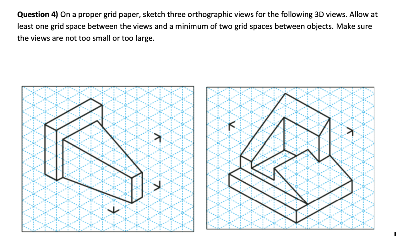 Solved Question 4) On a proper grid paper, sketch three | Chegg.com
