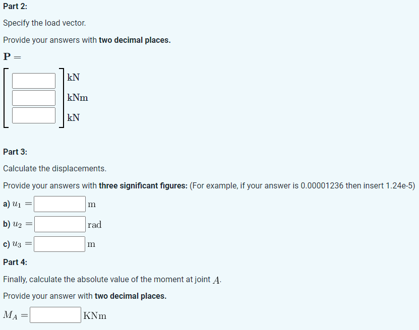 Solved Use the stiffness method to analyse the elastic frame | Chegg.com