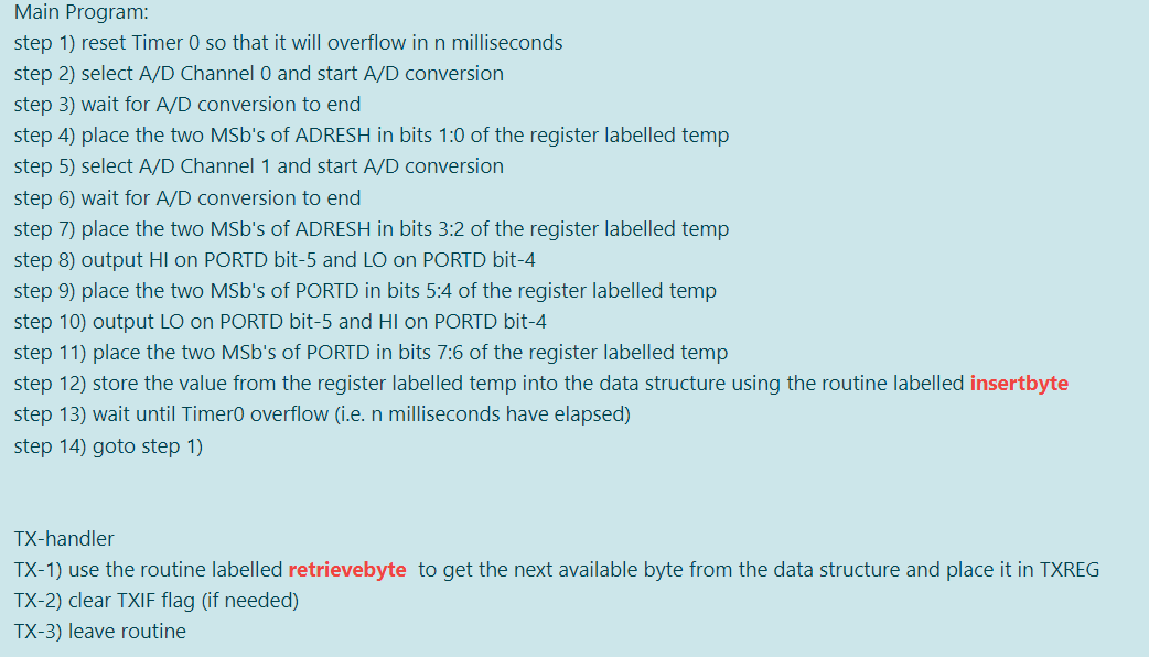 Write a full PIC16F18877 assembly language program | Chegg.com