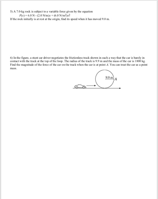 Solved 1) An object is acted upon by a force that | Chegg.com