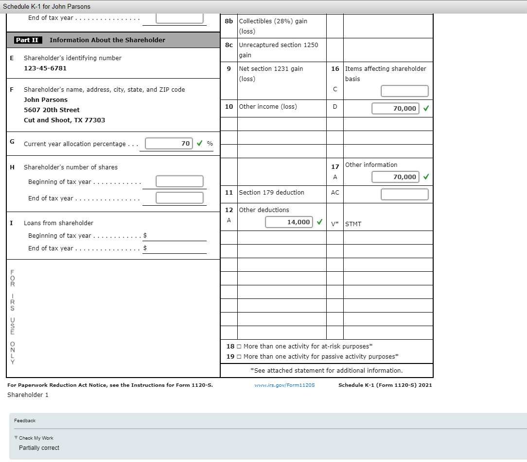 Note: This problem is for the 2021 tax year. John | Chegg.com