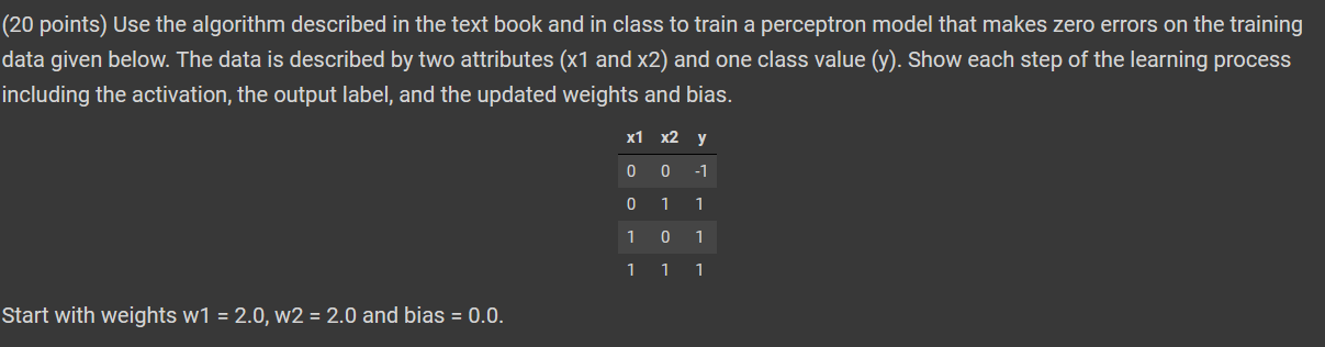 Solved (20 points) Use the algorithm described in the text | Chegg.com