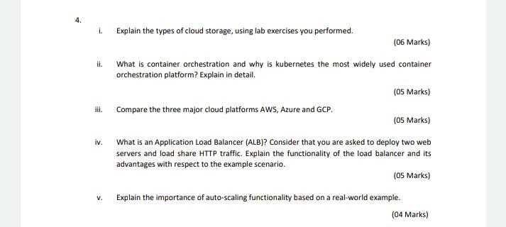 Solved 4. L. Explain the types of cloud storage, using lab | Chegg.com