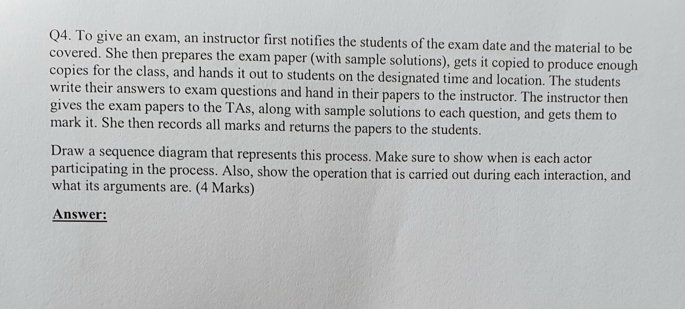 Solved solve sequence diagram that represents the info in | Chegg.com