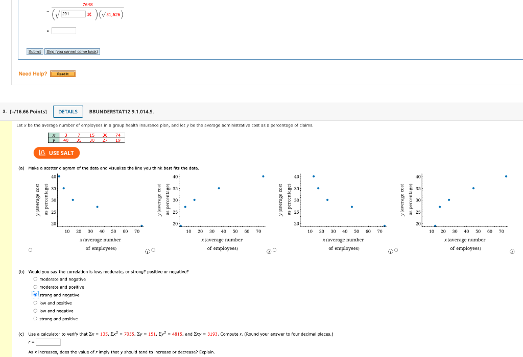 Solved 7648 291 * )(151,626) x Submit Skip you cannot done | Chegg.com