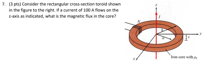 Solved 7. (3 pts) Consider the rectangular cross-section | Chegg.com