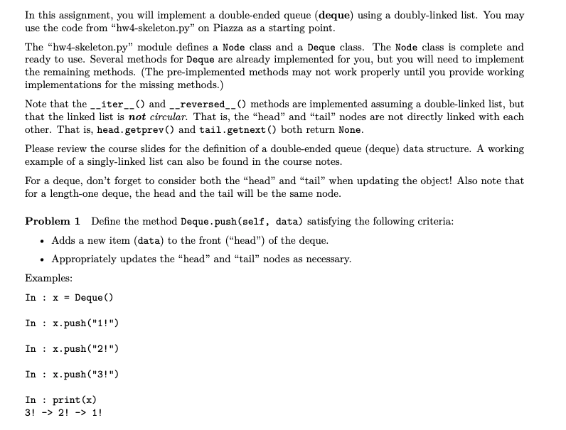 Solved Class Node A Class For A Node In A Doubly Linked 6188