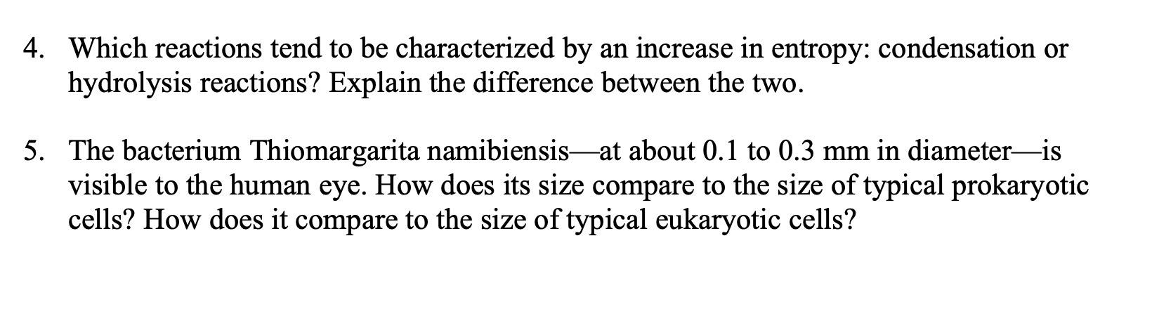 Solved 2. Does entropy increase or decrease in the following | Chegg.com