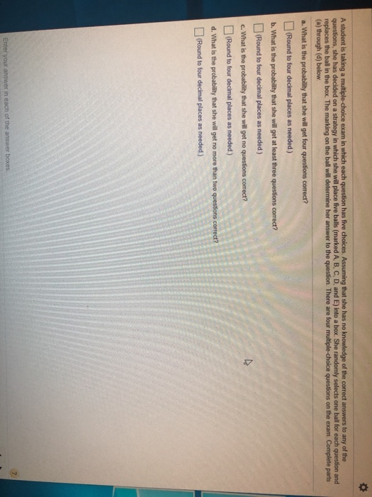 Solved exam in which each question has five choices. | Chegg.com