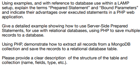 Using examples, and with reference to database use | Chegg.com