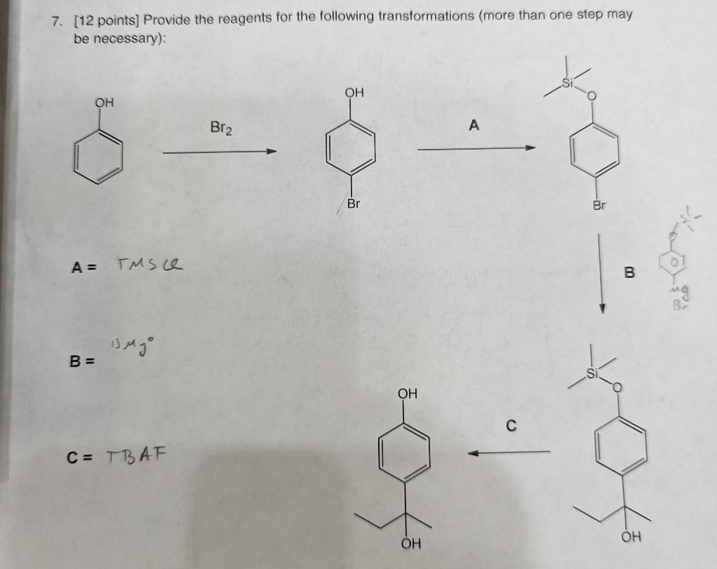 Solved Provide the necessary reagents for the following | Chegg.com
