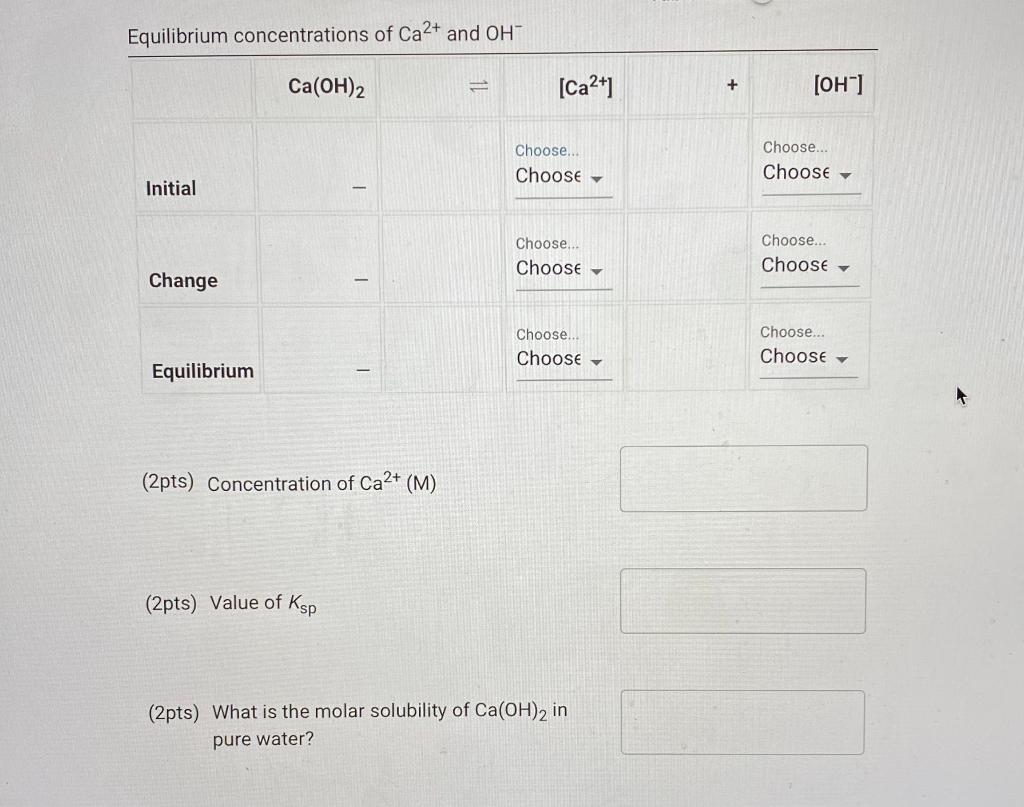 Solved Table view D List view Titration of saturated Ca(OH)2 | Chegg.com