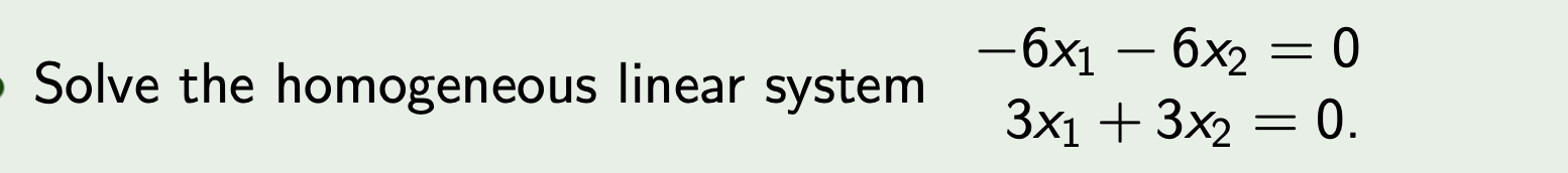 Solved Solve the homogeneous linear system | Chegg.com