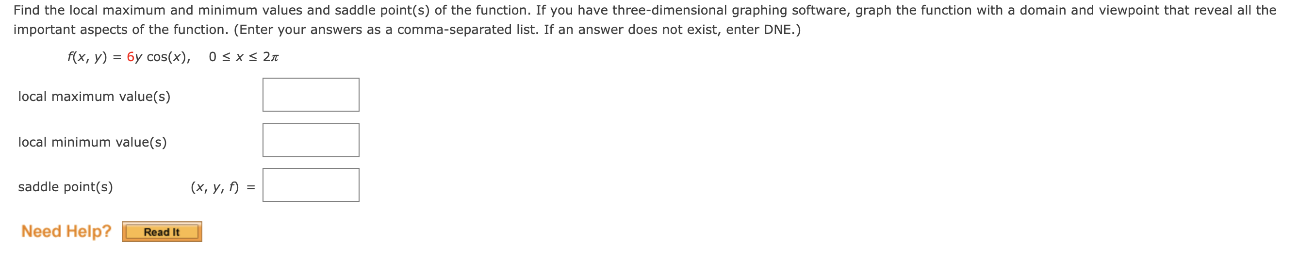 Solved - Opera Funct Find the local maximum and minimum | Chegg.com