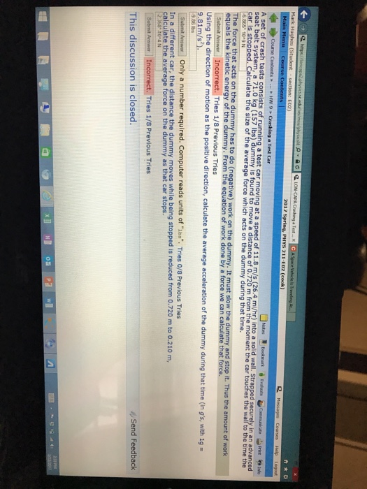 Solved A set of crash tests consists of running a test car | Chegg.com