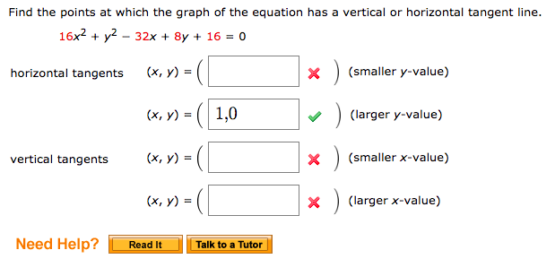 Solved Find the points at which the graph of the equation | Chegg.com