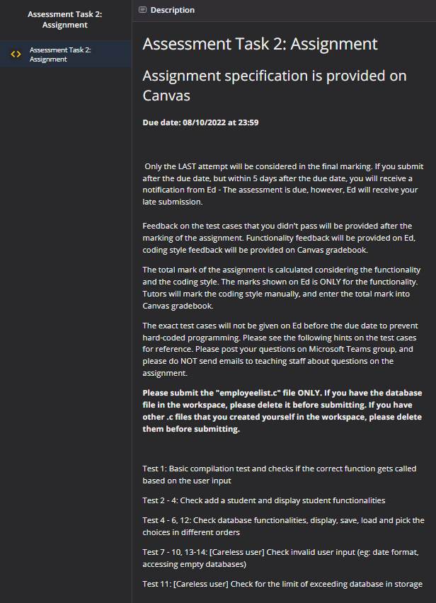 Description Assessment Task 2: Assignment Assignment | Chegg.com