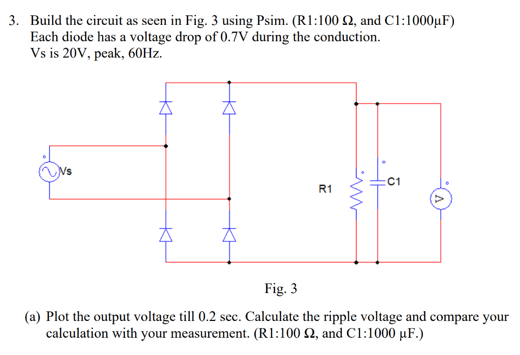 Solved Build the circuit as seen in Fig. 3 using Psim. | Chegg.com