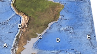 Solved On the map of South America and the adjoining oceans | Chegg.com