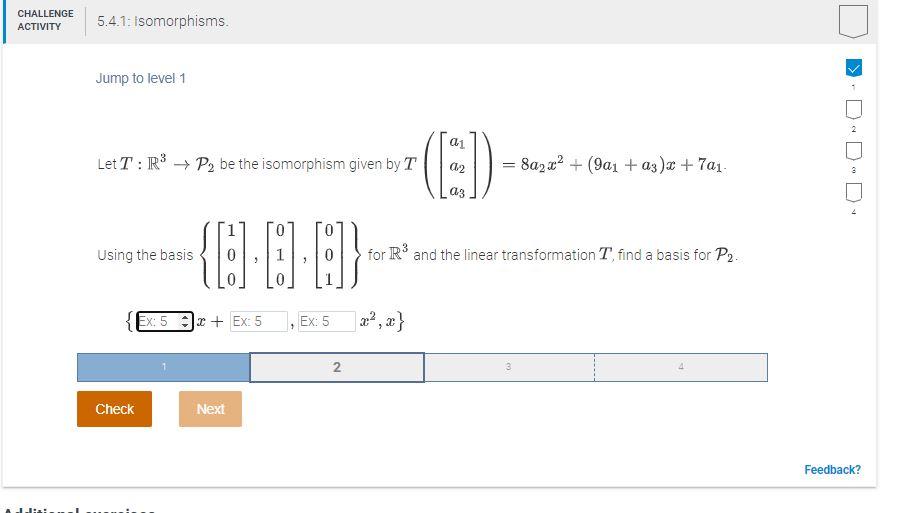 Solved CHALLENGE ACTIVITY 5.4.1: Isomorphisms. Jump to level | Chegg.com