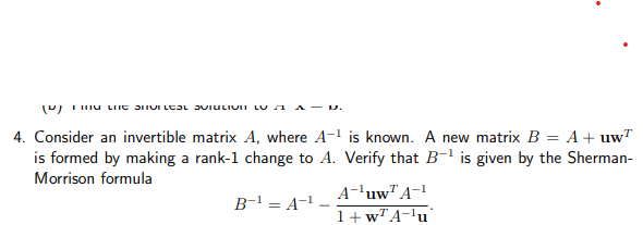 Solved V MISTOTUSIVUILLION W-u. 4. Consider an invertible | Chegg.com