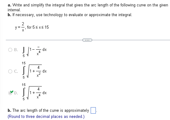 Solved a. ﻿Write and simplify the integral that gives the | Chegg.com