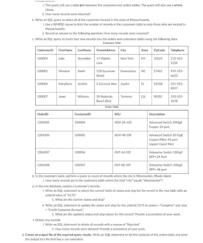 Solved For this portion of the assignment LOAD DATA INFILE | Chegg.com