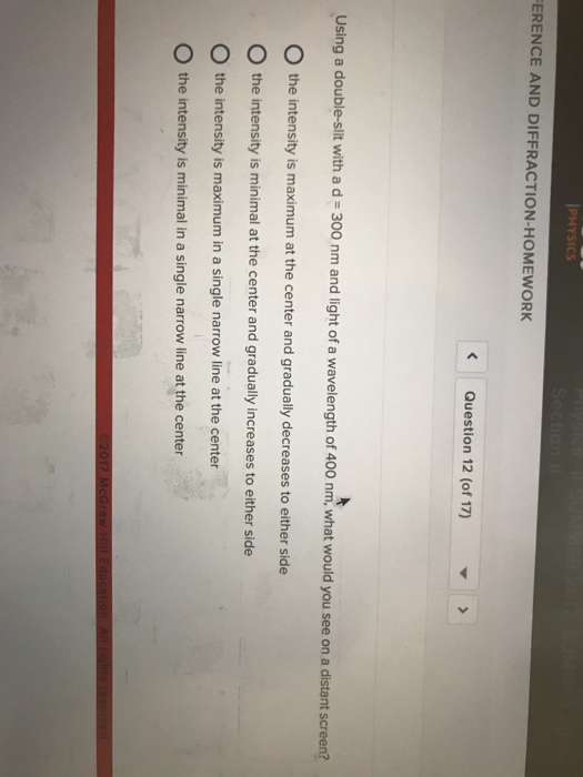 Solved Erence And Diffraction Homework Question 12 Of 17
