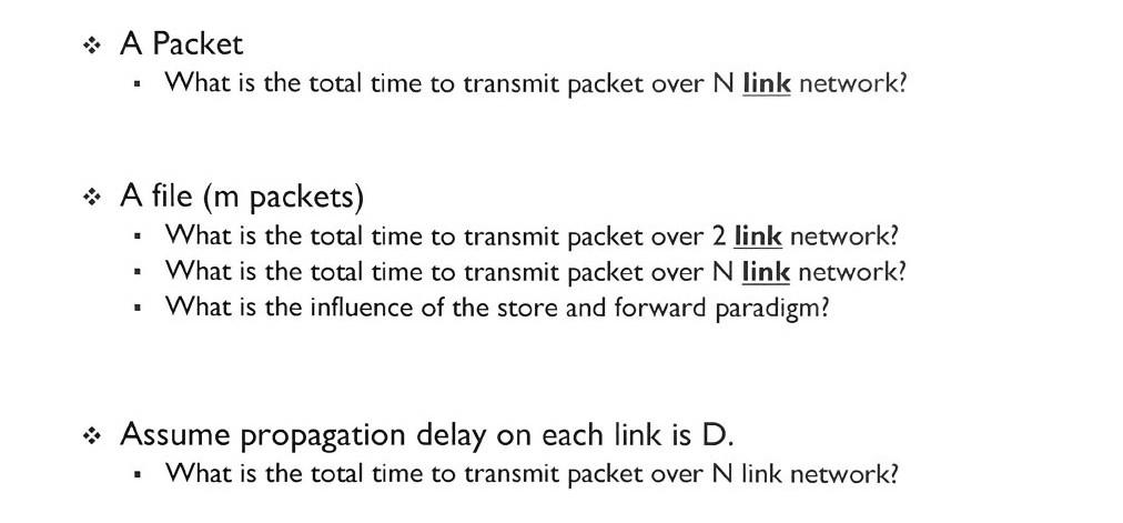 Solved A Packet What is the total time to transmit packet | Chegg.com