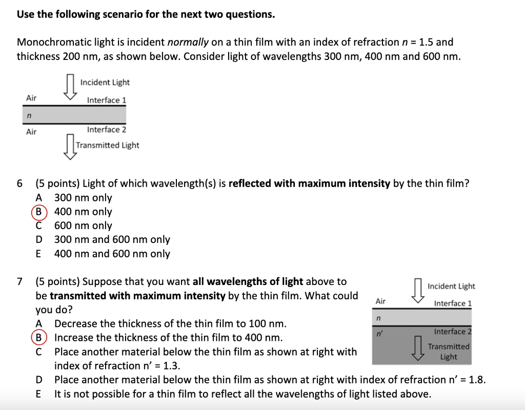 Solved Use the following scenario for the next two | Chegg.com