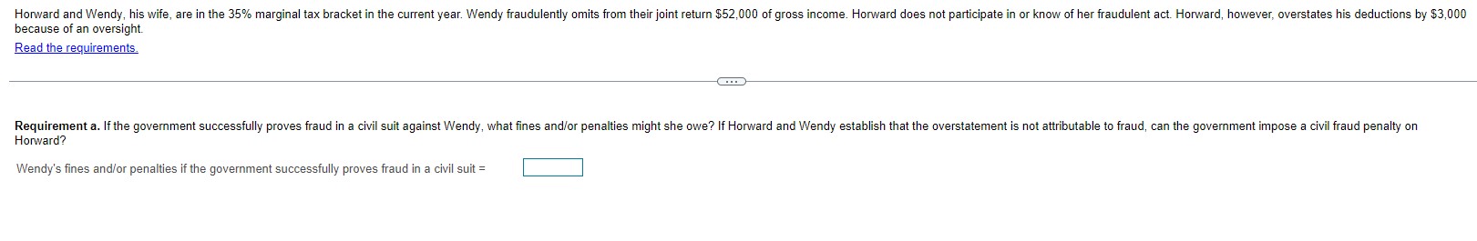 Solved because of an oversight.Read the requirements. | Chegg.com