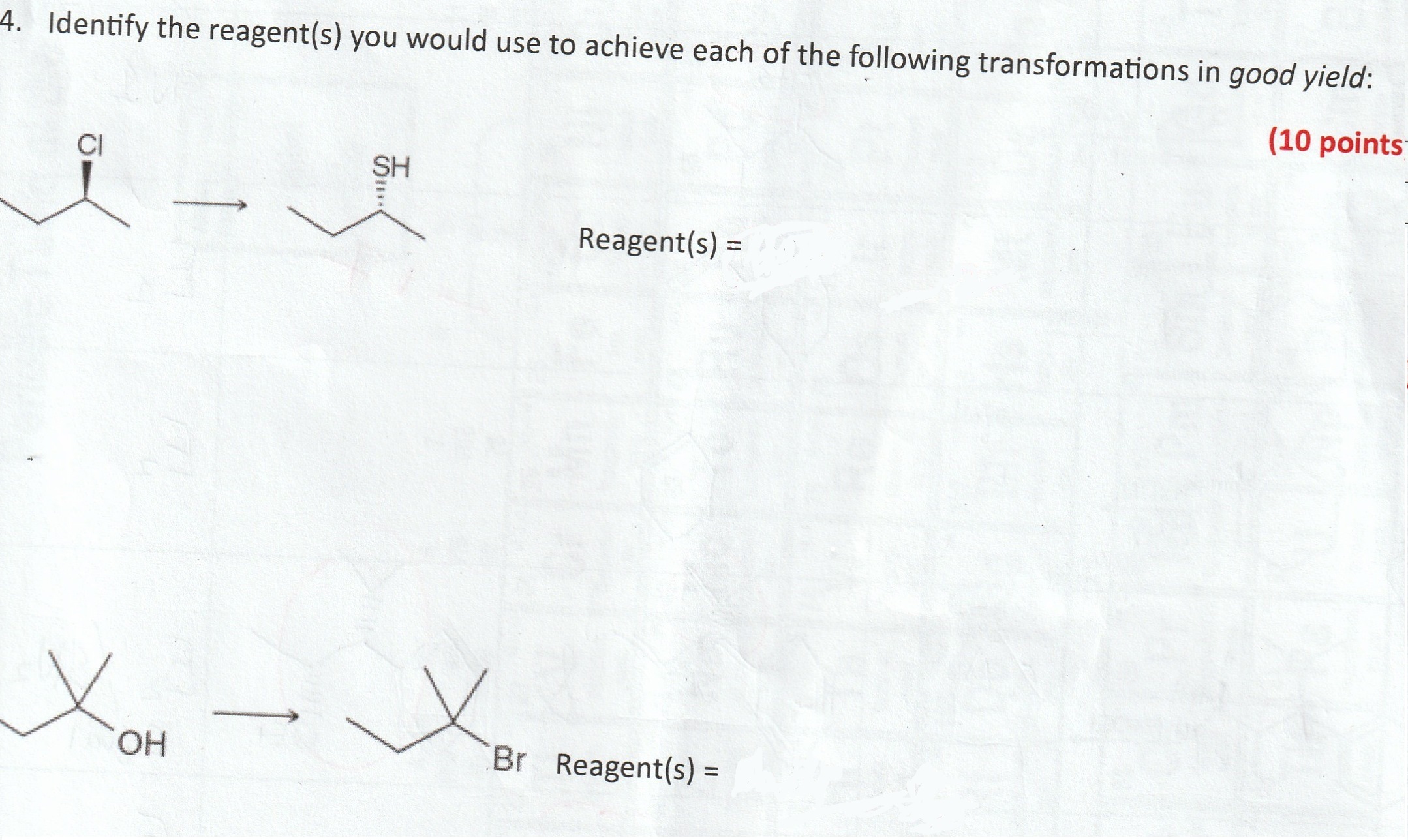 Solved Identify the reagent(s) ﻿you would use to achieve | Chegg.com