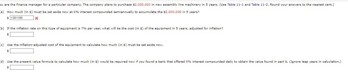 Solved ou are the finance manager for a particular company. | Chegg.com